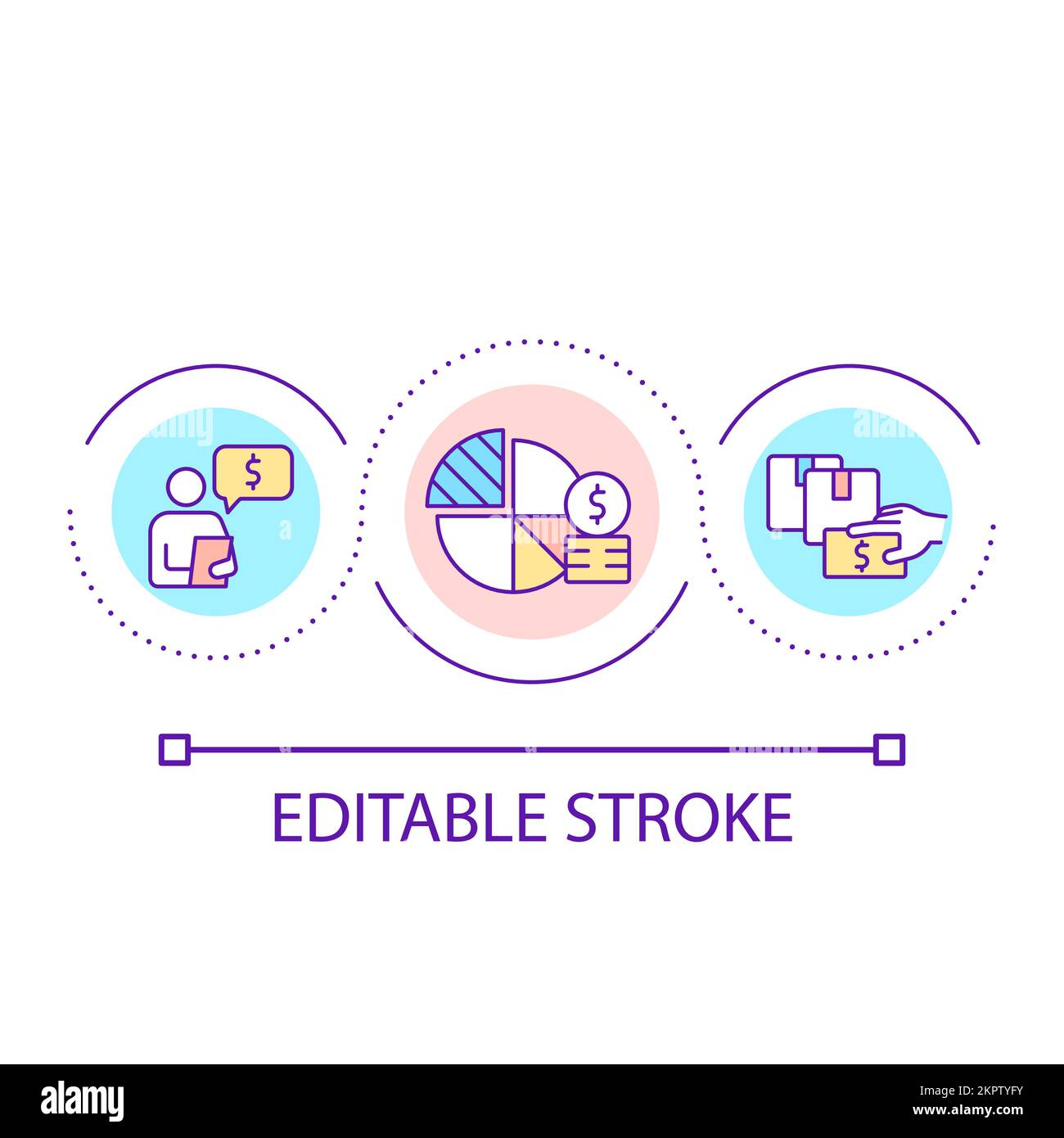 Corporate shares loop concept icon Stock Vector Image & Art - Alamy