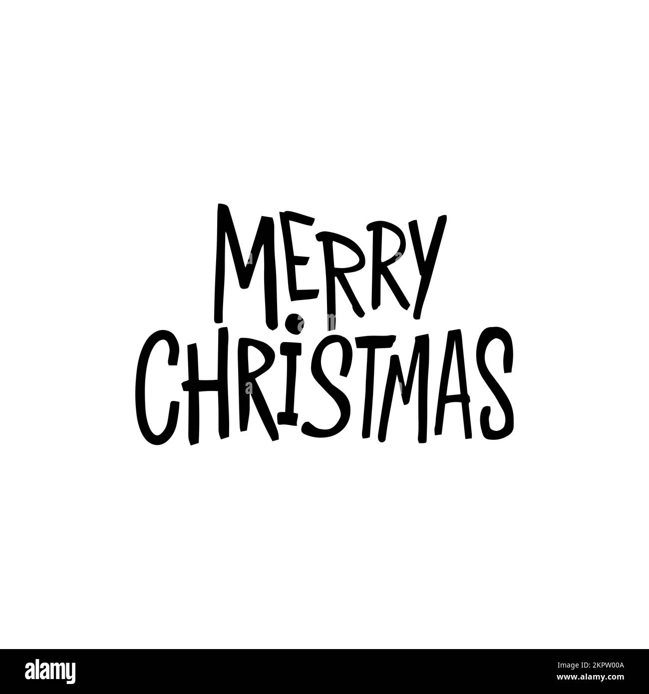 Merry Christmas Lettering Isolated Stock Vector Image & Art - Alamy