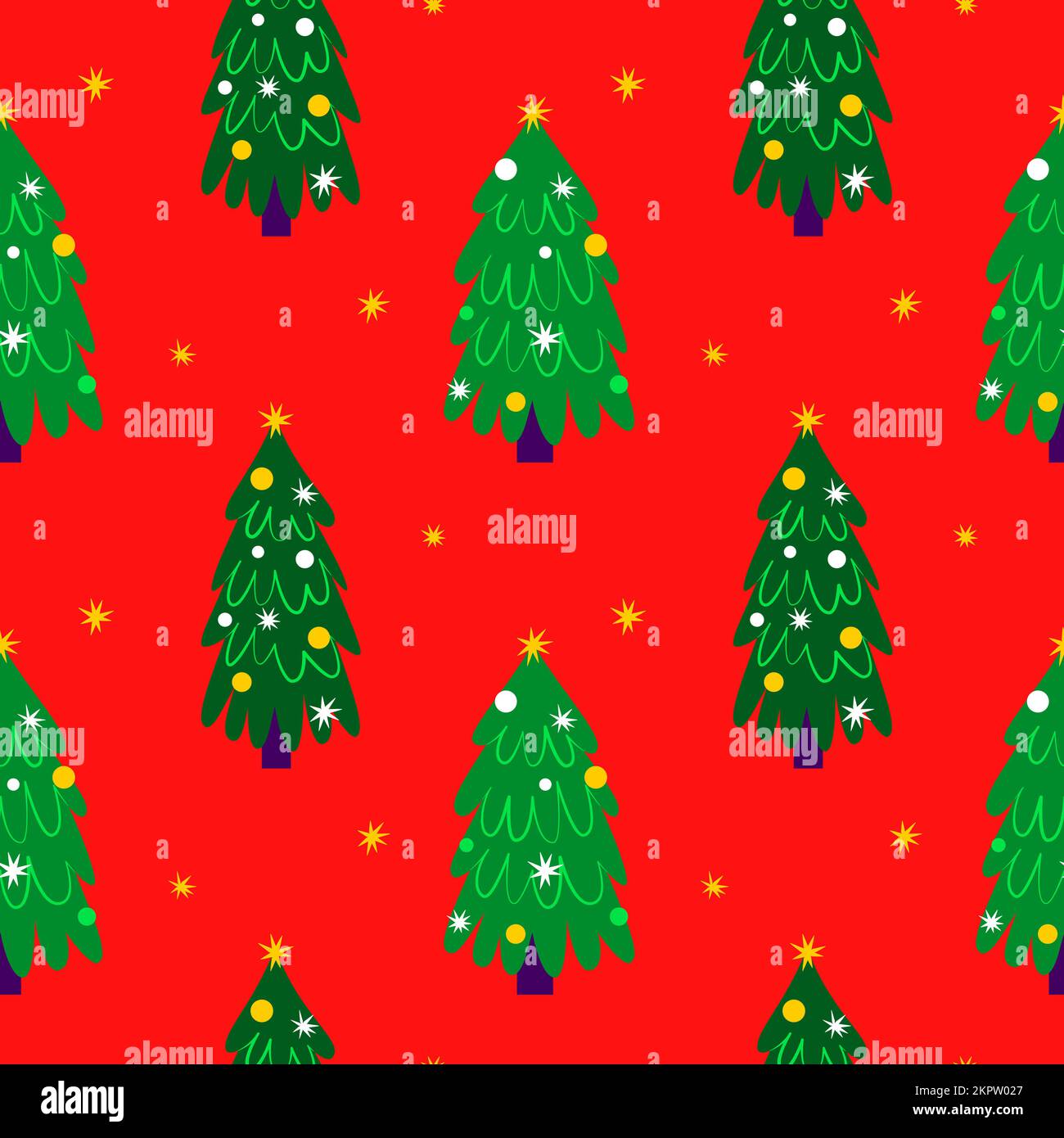 Christmas Tree Red Seamless Pattern Stock Vector Image & Art - Alamy