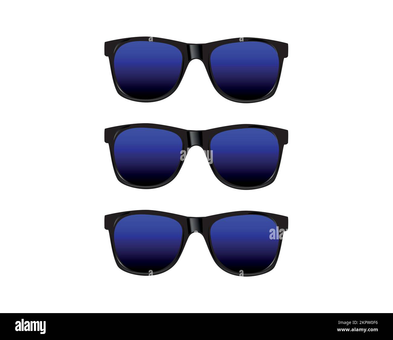 Realistic Vintage Sunglasses Isolated Vector Illustration Stock Vector ...