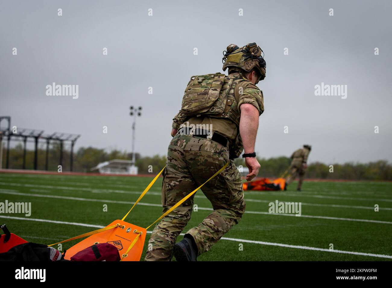 A Tactical Air Control Party Airman executes a casualty evacuation ...