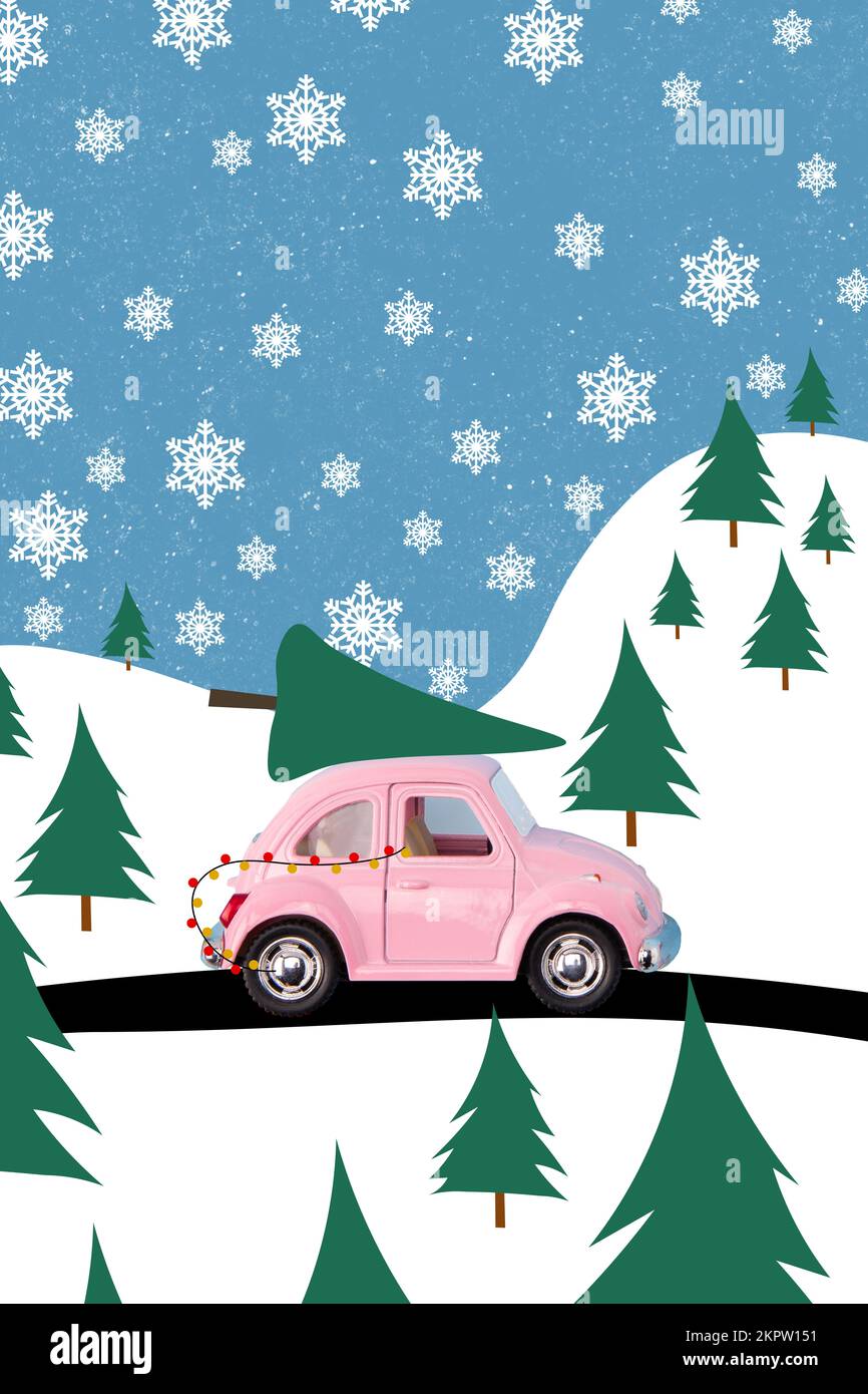 Creative photo 3d collage postcard poster picture brochure greeting ...