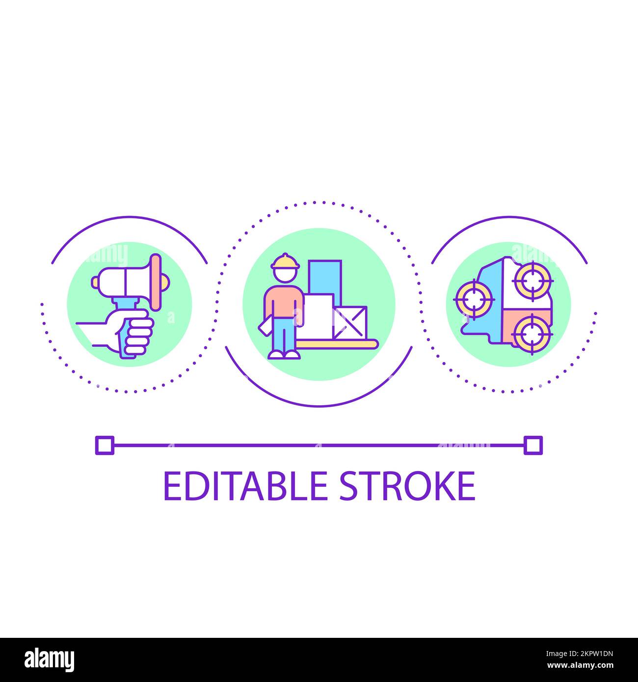 Logistic chain loop concept icon Stock Vector Image & Art - Alamy