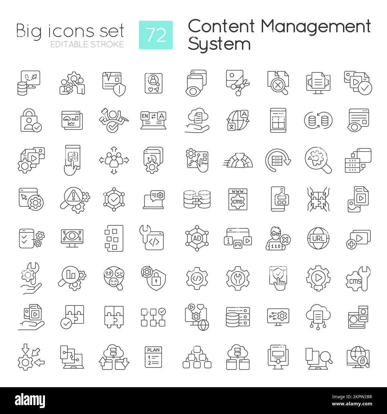 Cms content management web icons hi-res stock photography and images ...