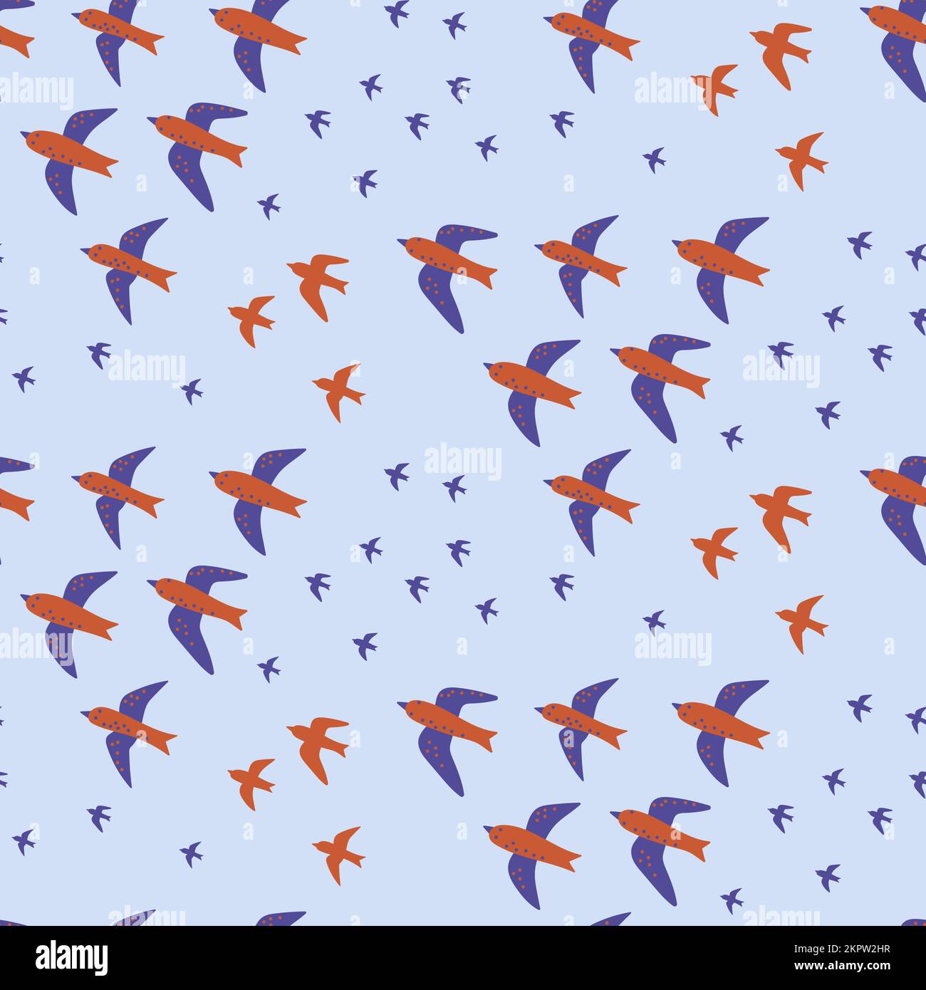 Bird migration seamless pattern Stock Vector Image & Art - Alamy