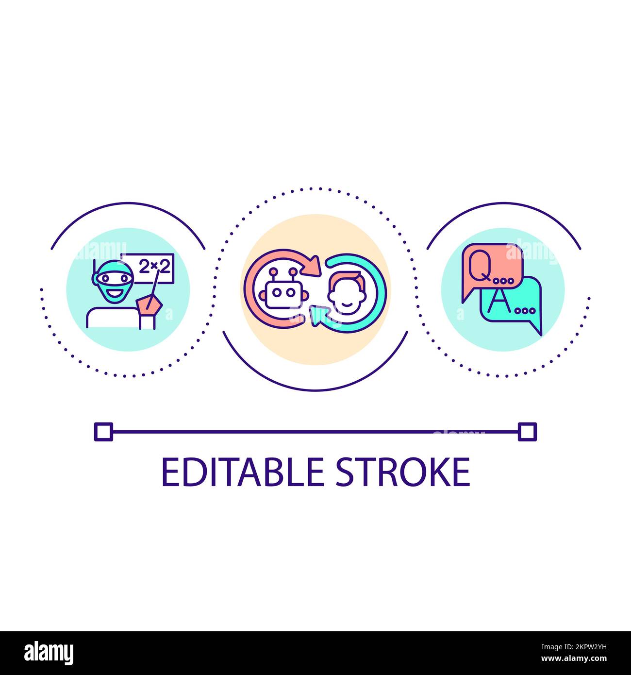Teaching machine loop concept icon Stock Vector Image & Art - Alamy