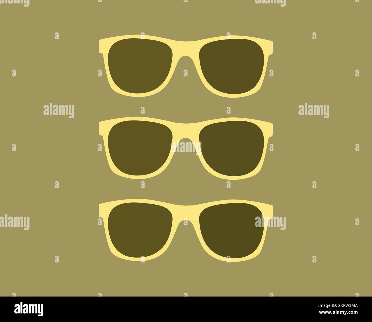 Realistic Vintage Sunglasses Isolated Vector Illustration Stock Vector ...