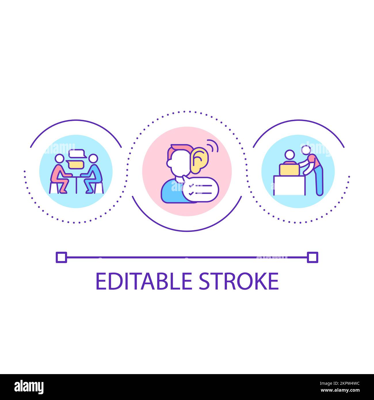 Friendly work environment loop concept icon Stock Vector Image & Art ...