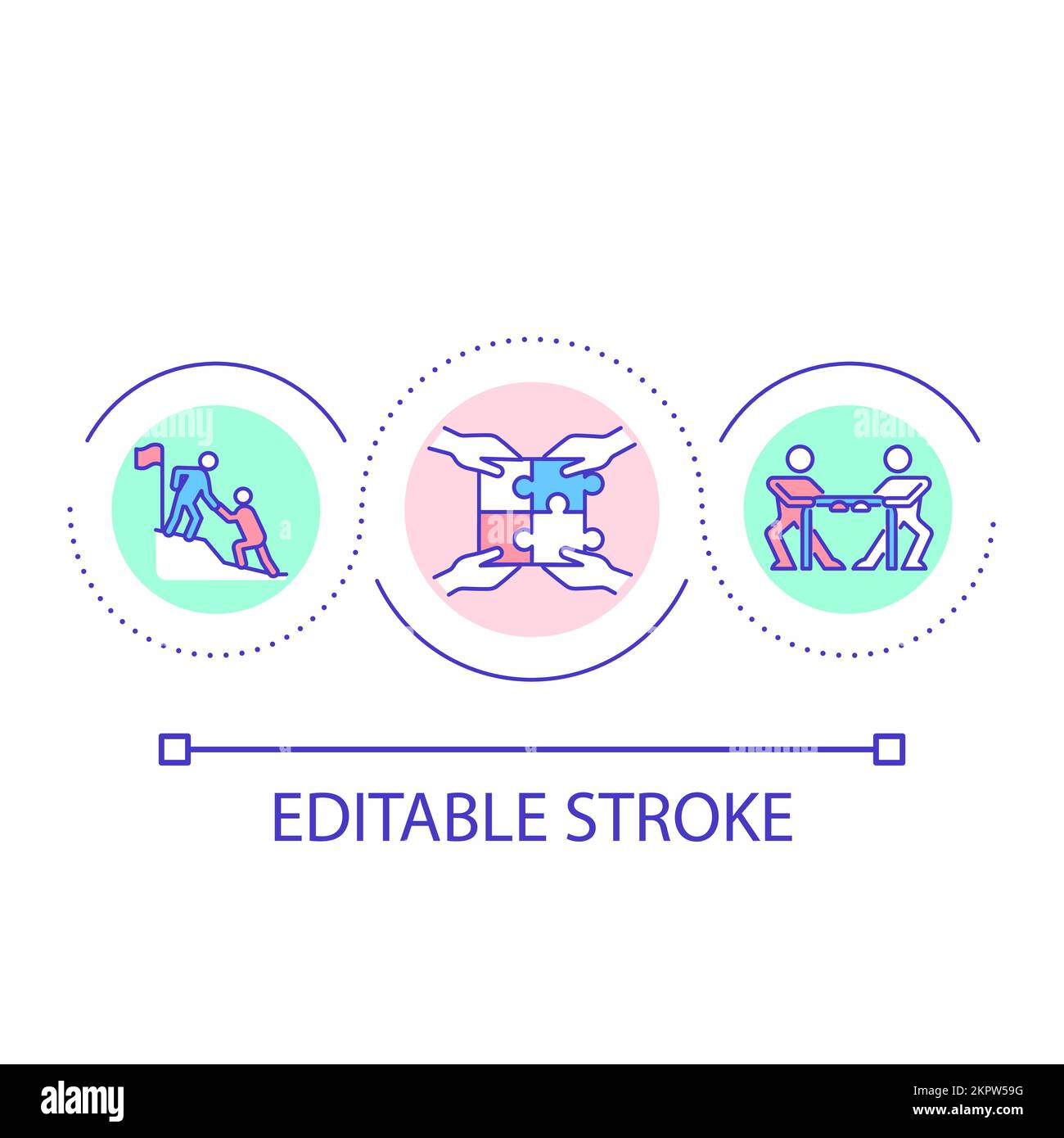 Competitive teamwork loop concept icon Stock Vector Image & Art - Alamy