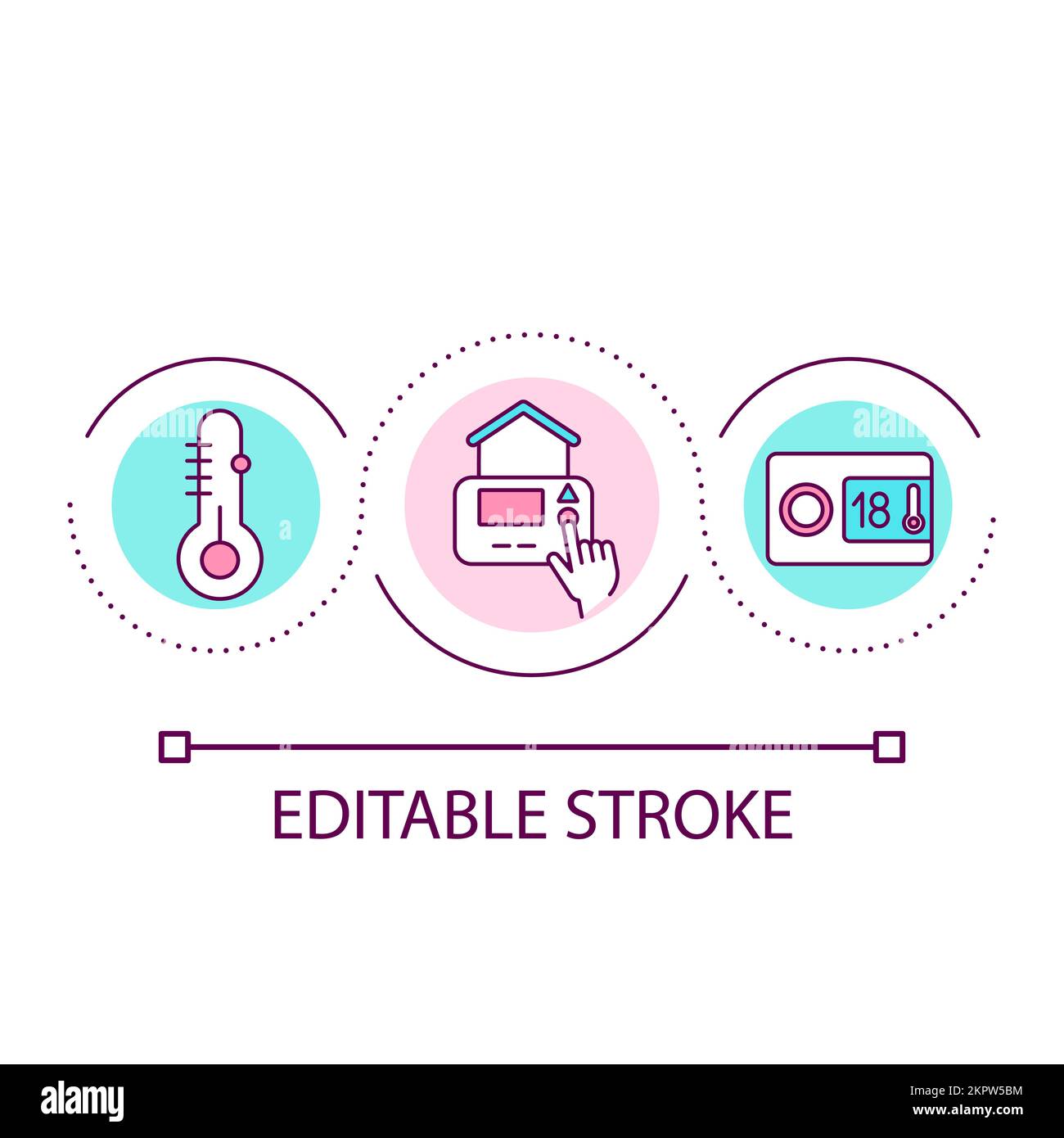 Home temperature regulation loop concept icon Stock Vector Image & Art ...