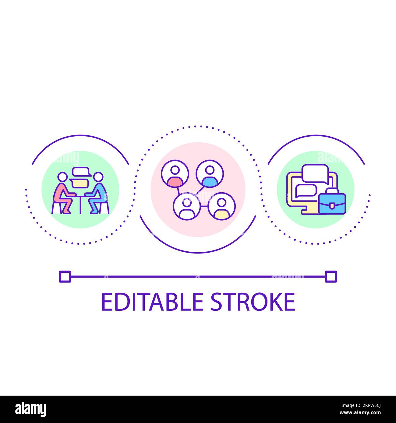 Expand employees structure loop concept icon Stock Vector Image & Art ...