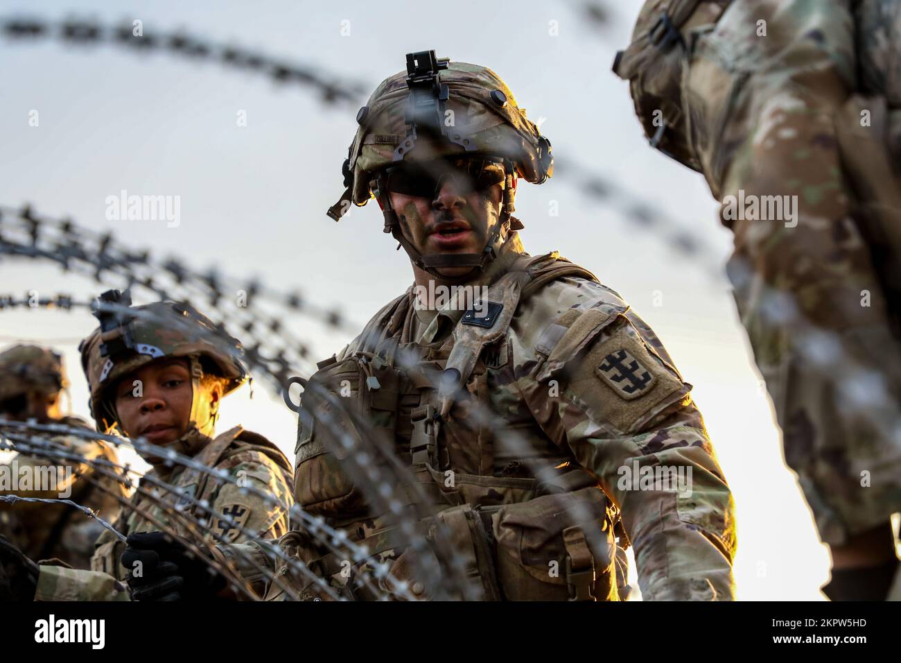 Engineers from 84th Engineer Battalion, 130th Engineer Brigade erected ...