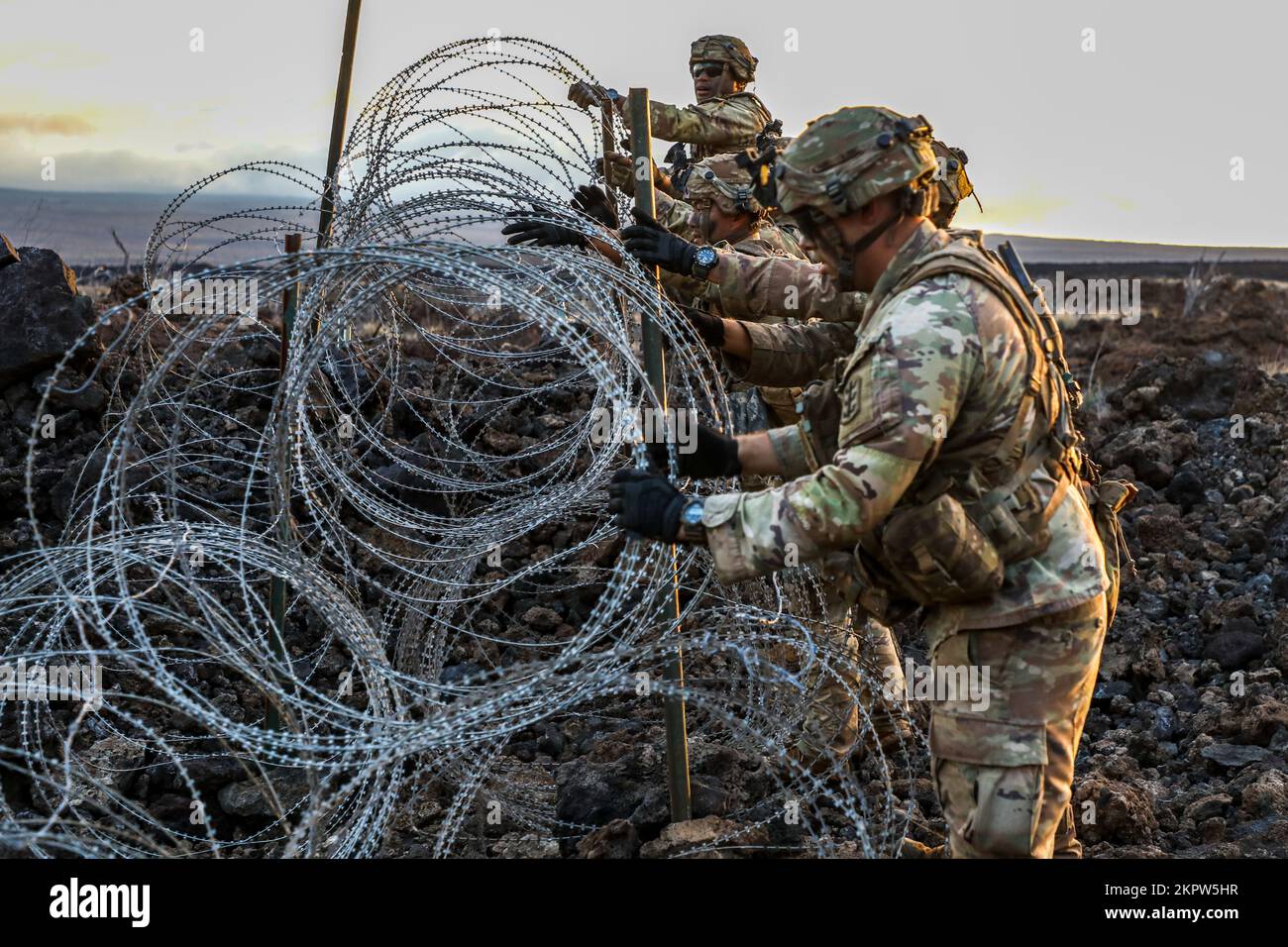 Engineers from 84th Engineer Battalion, 130th Engineer Brigade erected ...