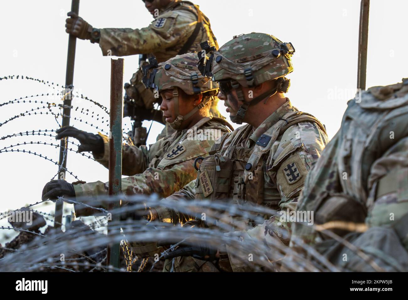 Engineers from 84th Engineer Battalion, 130th Engineer Brigade erected ...