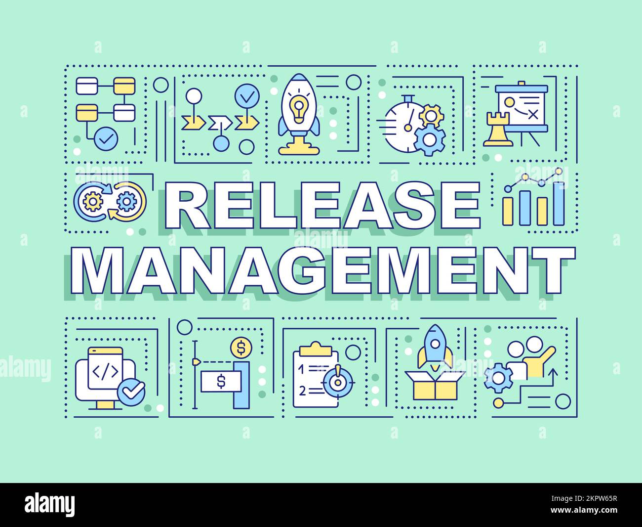 Release management word concepts light blue banner Stock Vector Image & Art - Alamy