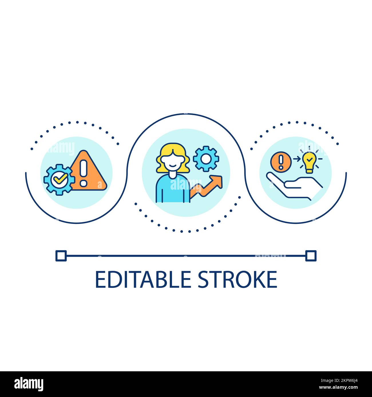 Accept that mistakes are helpful loop concept icon Stock Vector Image & Art - Alamy