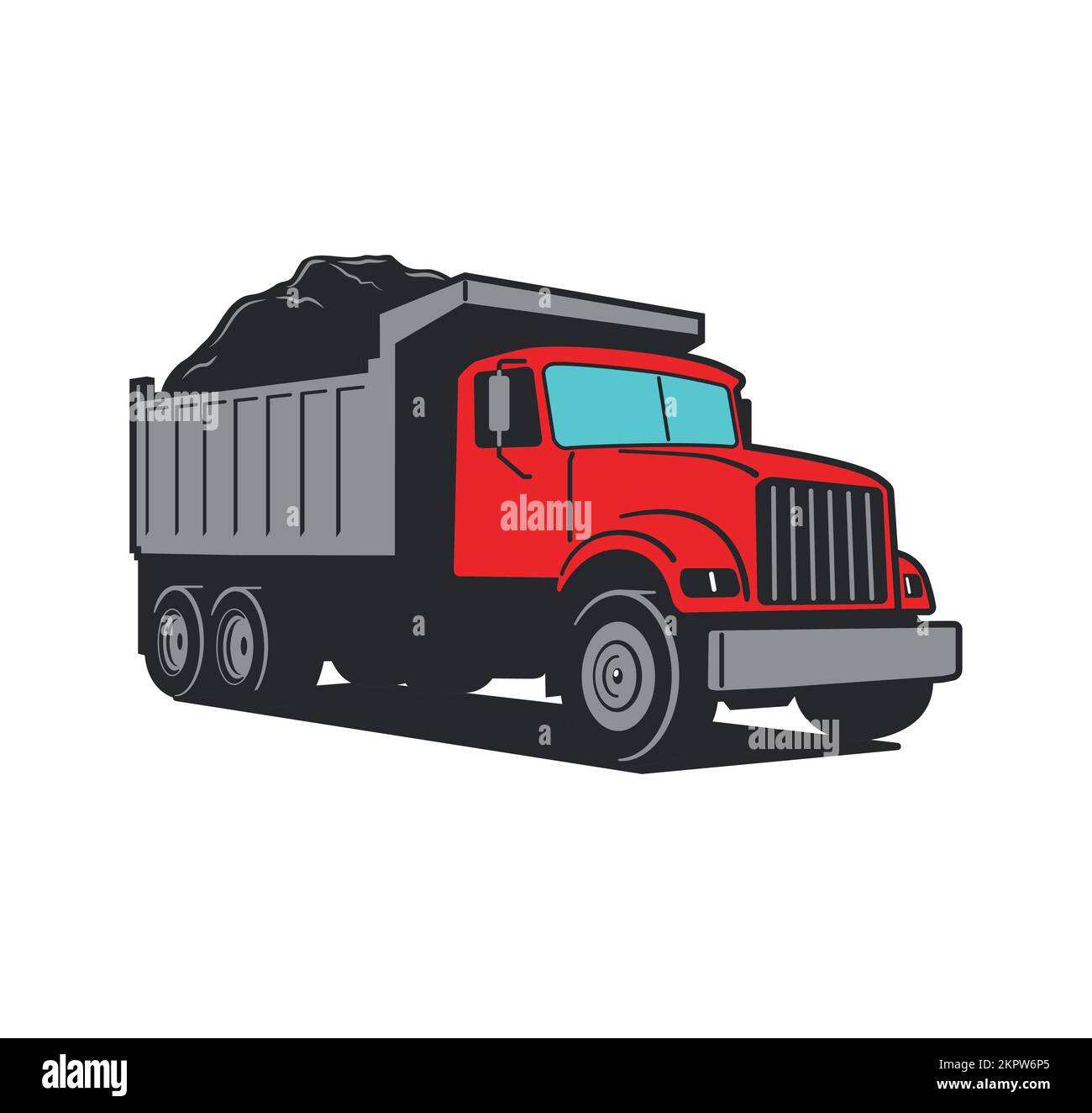 Vector Cartoon Dump Truck. Vector Cartoon Dump Truck. Tipper truck ...
