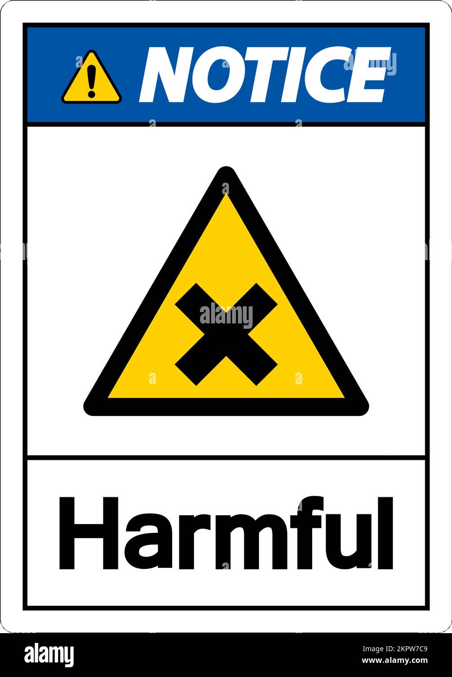 Harmful Notice Sign On White Background Stock Vector Image & Art - Alamy