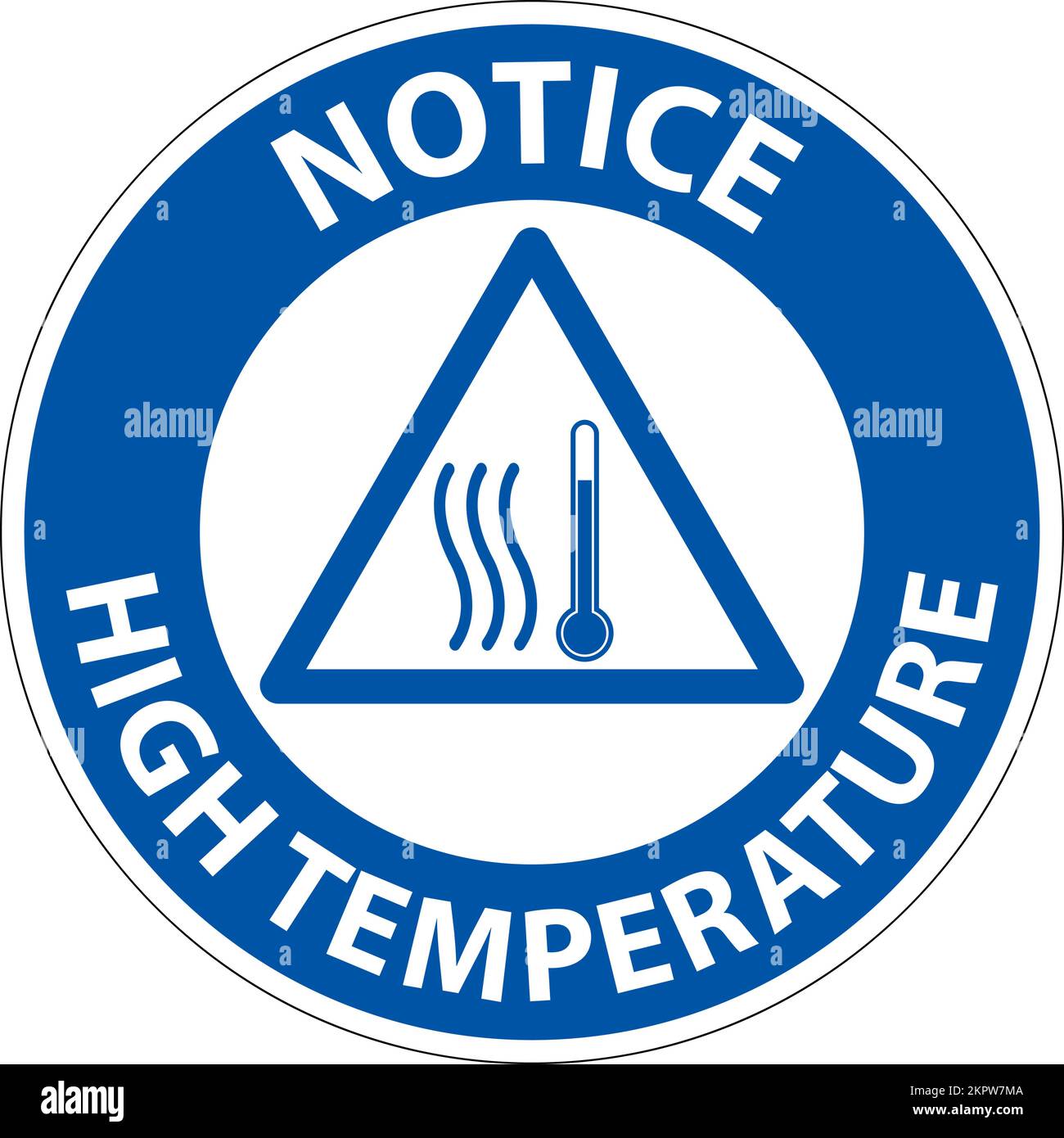 Notice High temperature symbol and text safety sign Stock Vector Image ...
