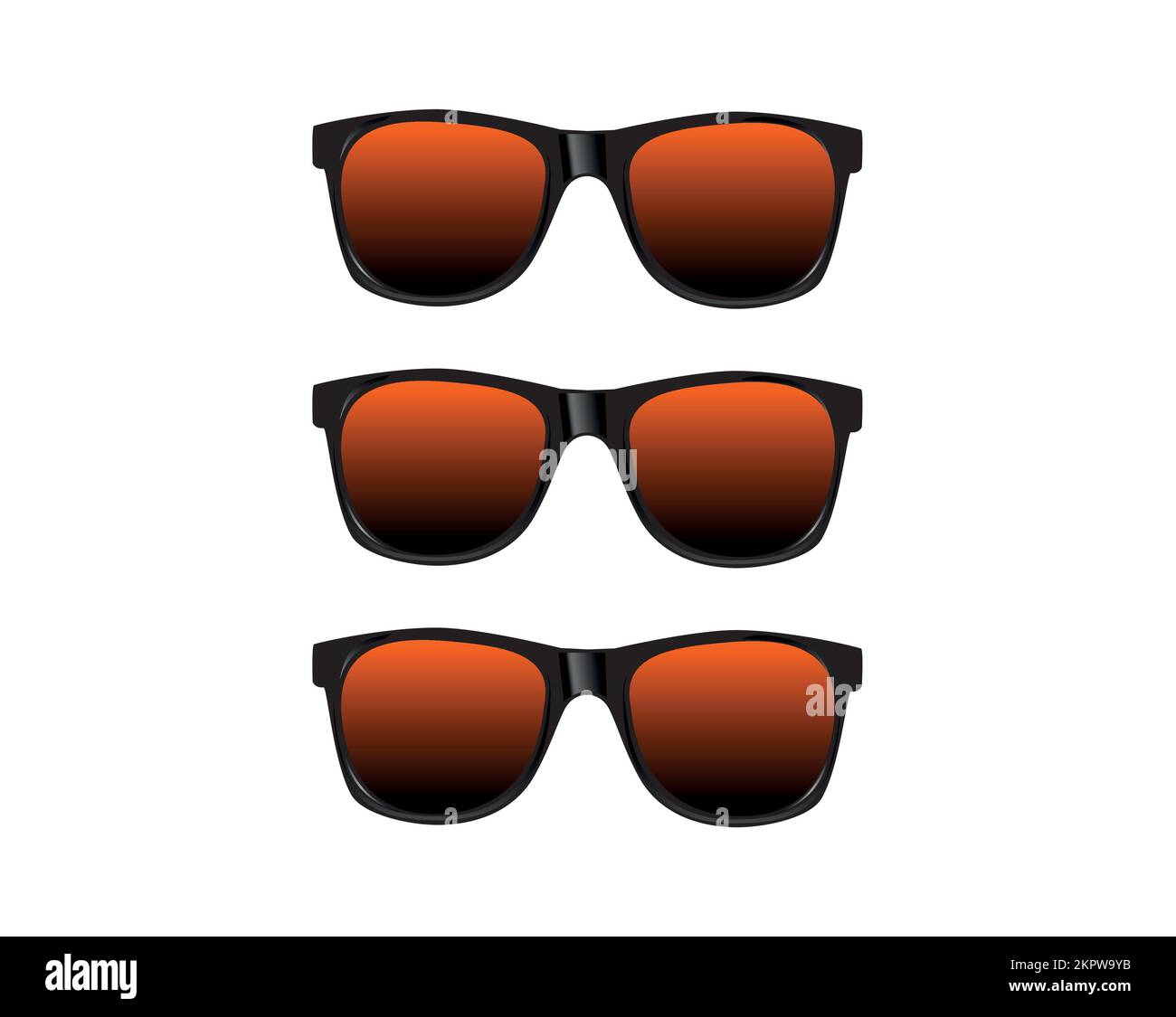 Realistic Vintage Sunglasses Isolated Vector Illustration Stock Vector ...