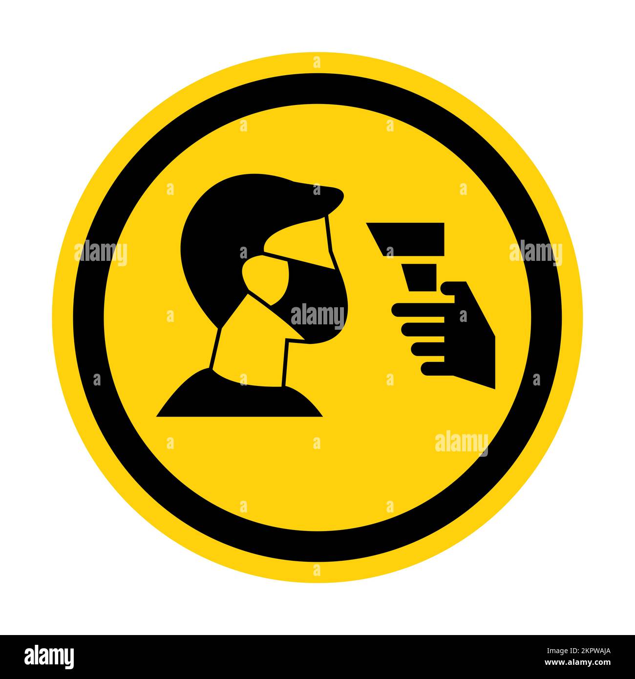 Caution Staff Must Undergo Temperature Check Stock Vector Image & Art ...