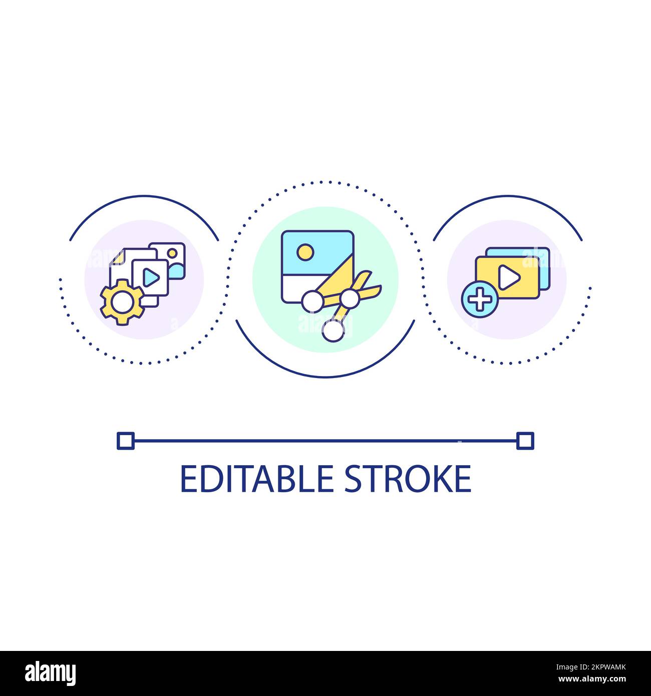 Multimedia editing tools loop concept icon Stock Vector Image & Art - Alamy