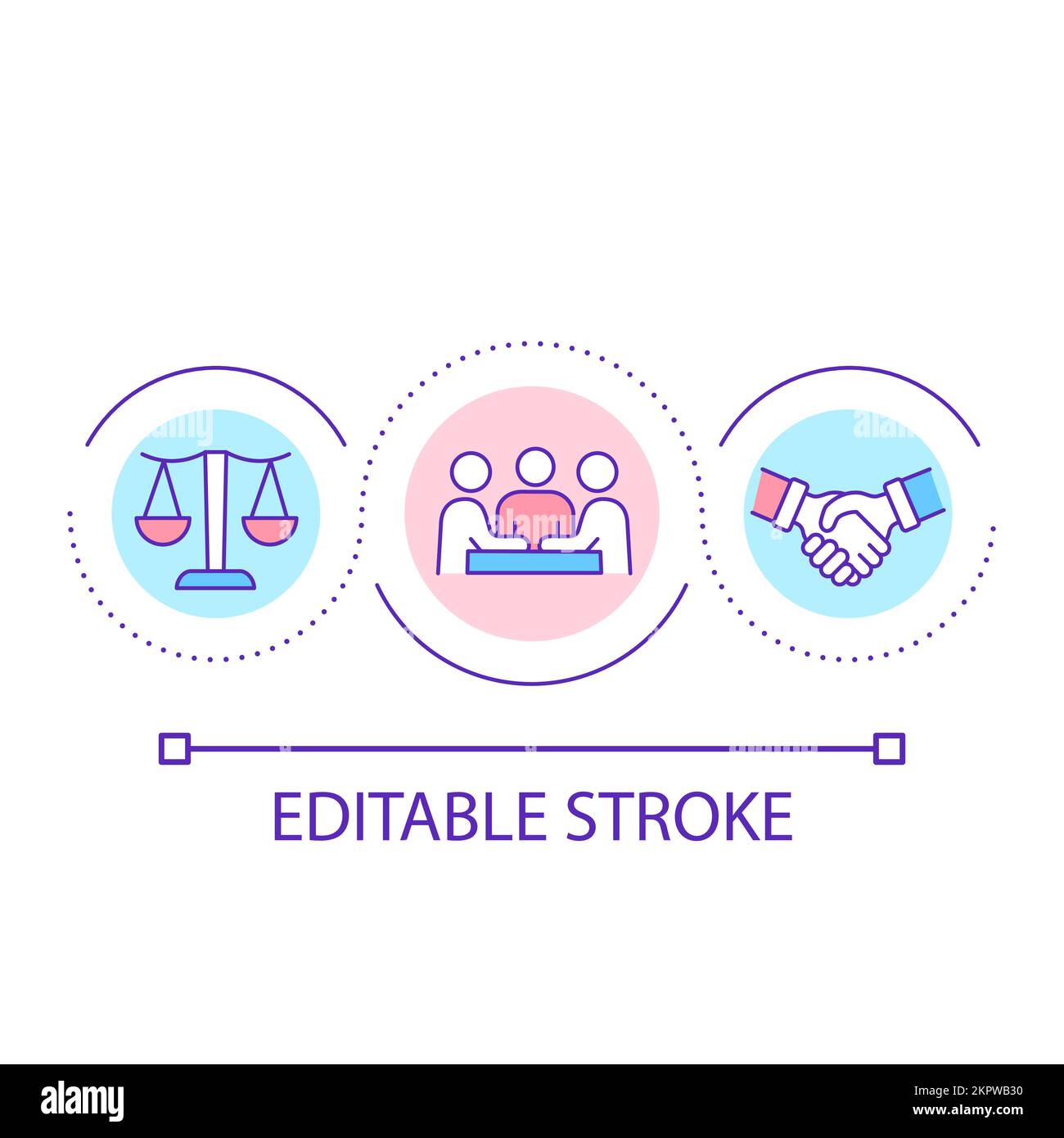 Regulate conflict loop concept icon Stock Vector Image & Art - Alamy