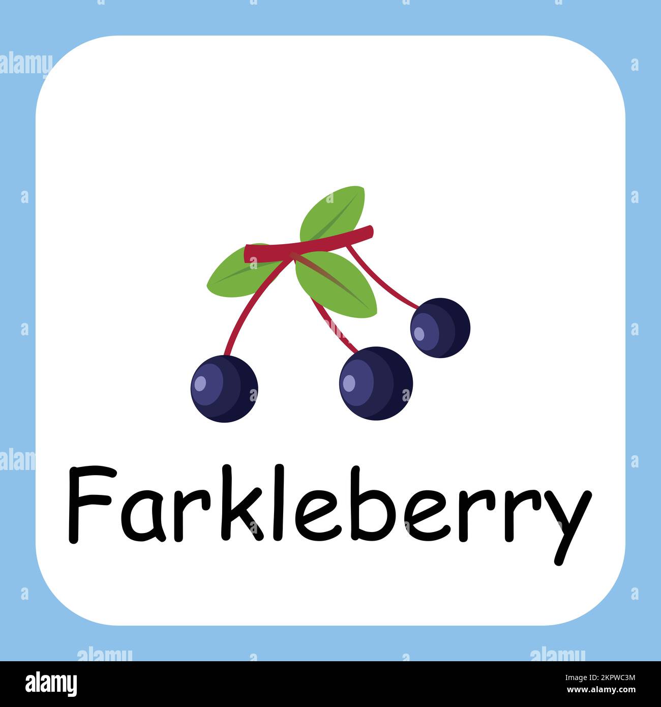 Farkleberry fruit Clip Art Illustration for Kids. cartoon fruit ...