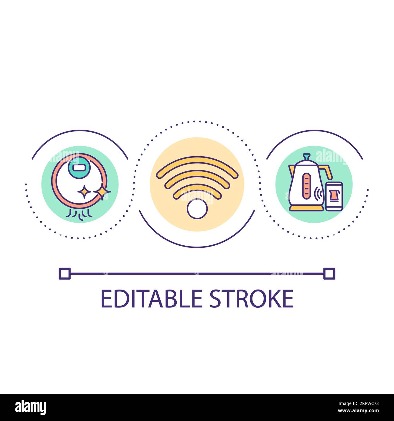 Distance manage loop concept icon Stock Vector Image & Art - Alamy
