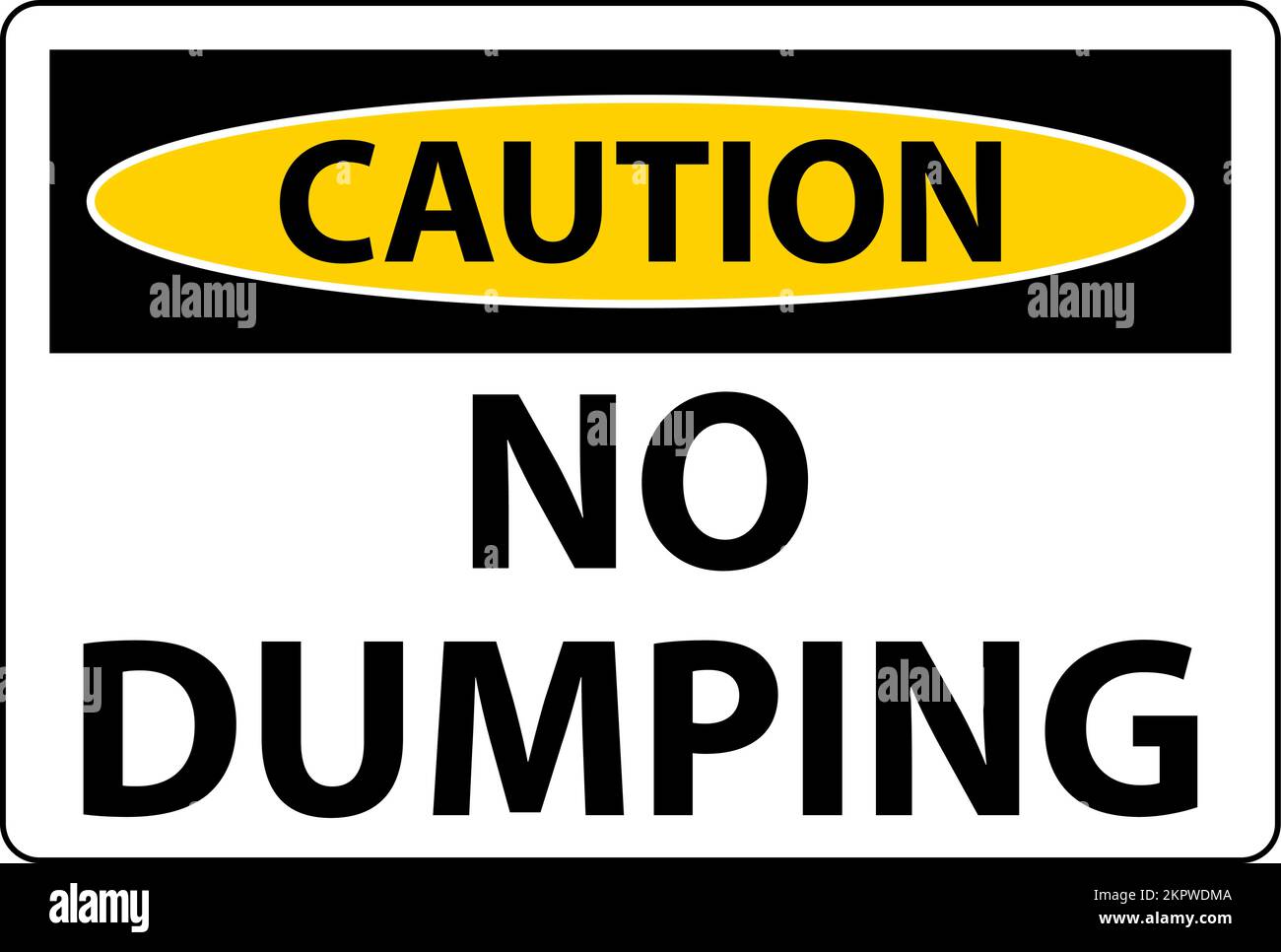 Caution No Dumping Sign On White Background Stock Vector Image & Art ...