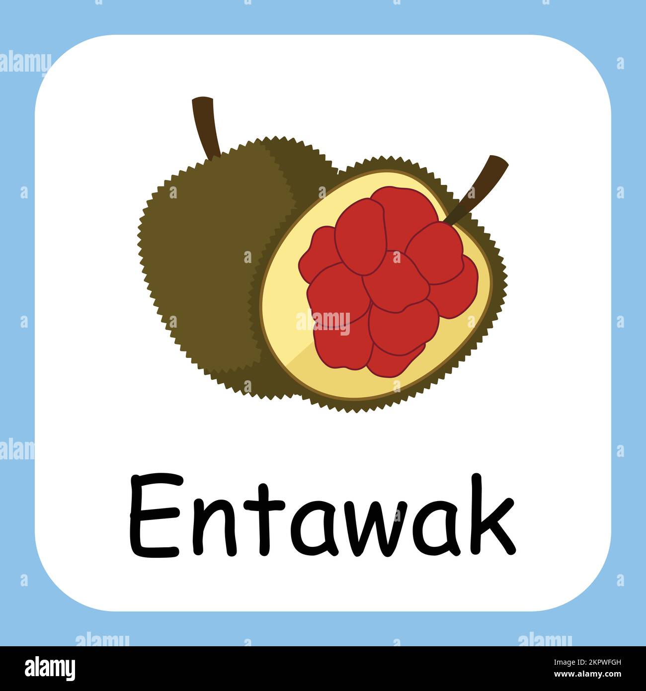 Entawak fruit Clip Art Illustration for Kids. cartoon fruit ...