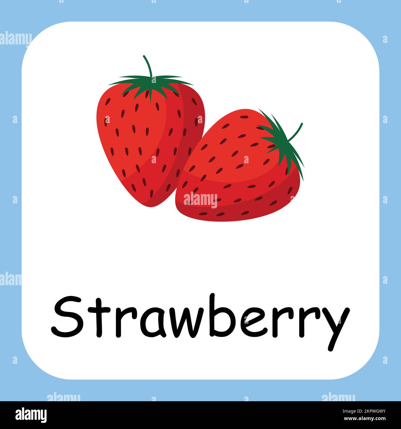 Strawberry Clip Art, Illustration for Kids, cartoon fruit illustration ...