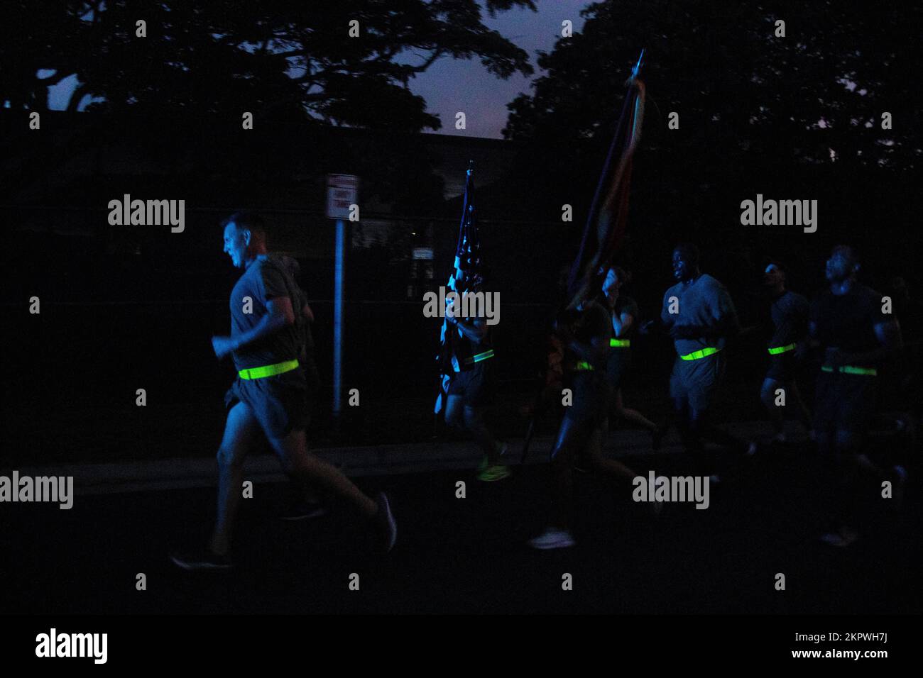 U.S. service members with Headquarters Battalion, Marine Corps Base ...