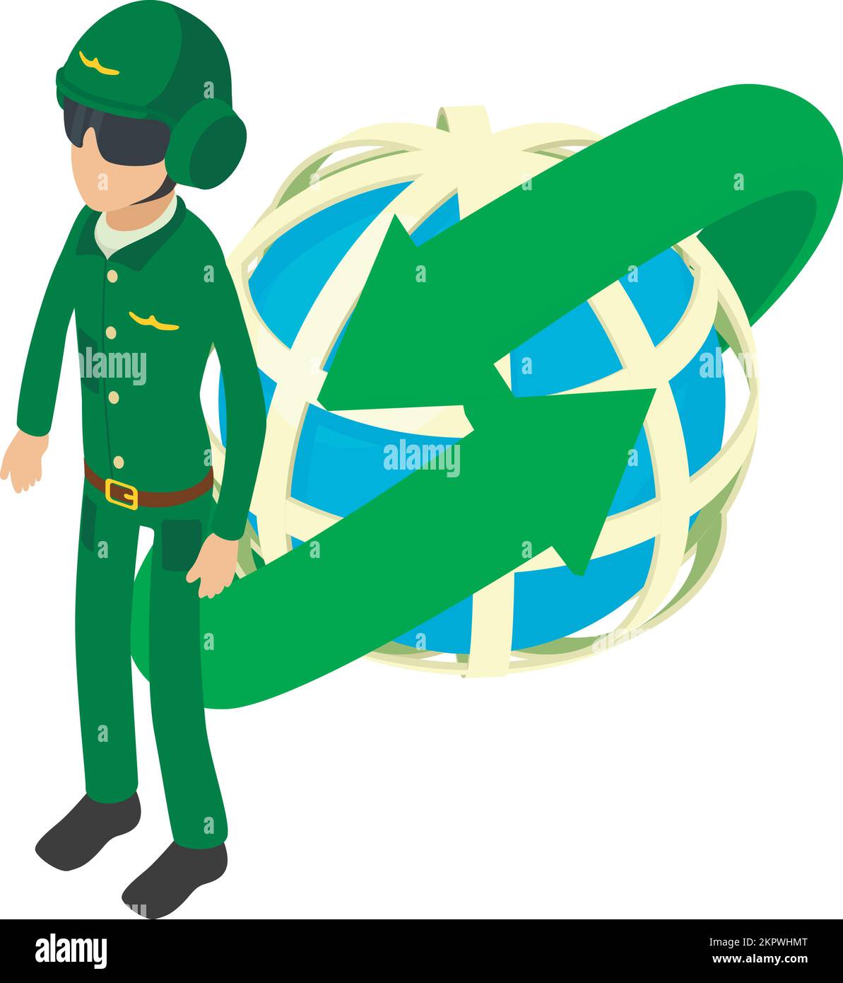 Air force pilot standing helmet Stock Vector Images - Alamy