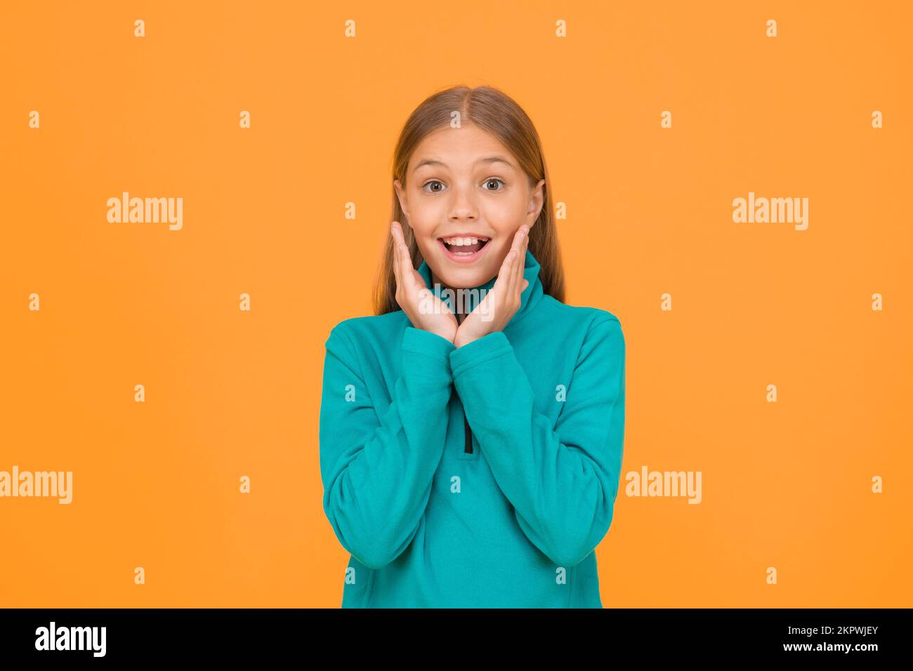 Beauty face. Happy girl with cute face look. Small child with cute ...