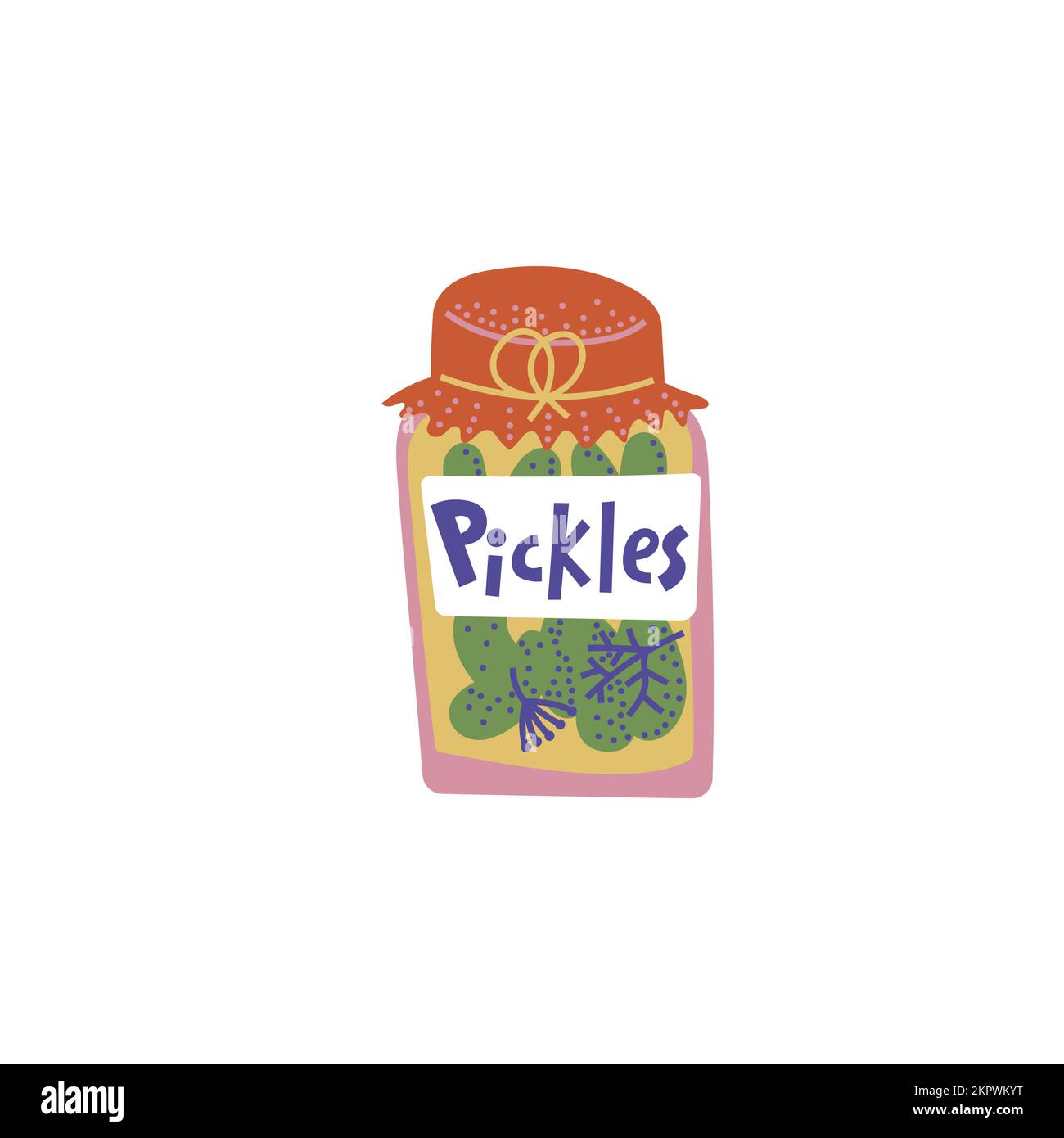 Jar of pickles illustration Stock Vector Image & Art - Alamy