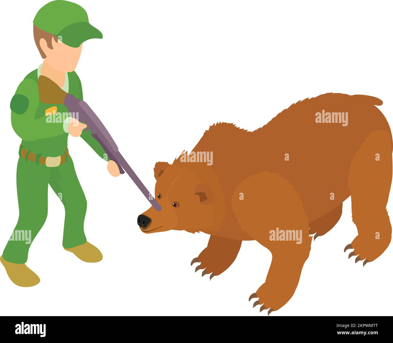 Trapping wildlife Stock Vector Images - Alamy