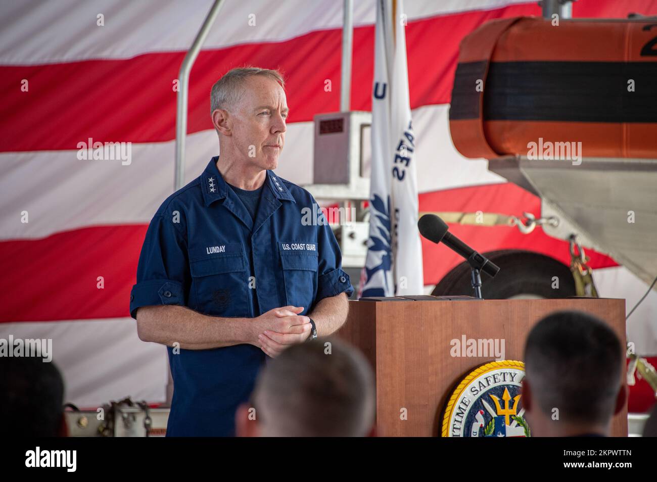 Coast Guard Vice Adm. Kevin Lunday, commander of Coast Guard Atlantic ...