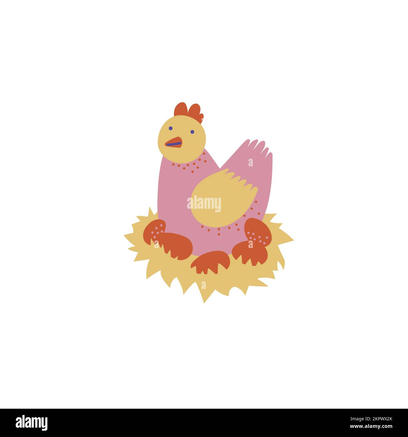 Farming hen illustration vector Stock Vector Images - Alamy