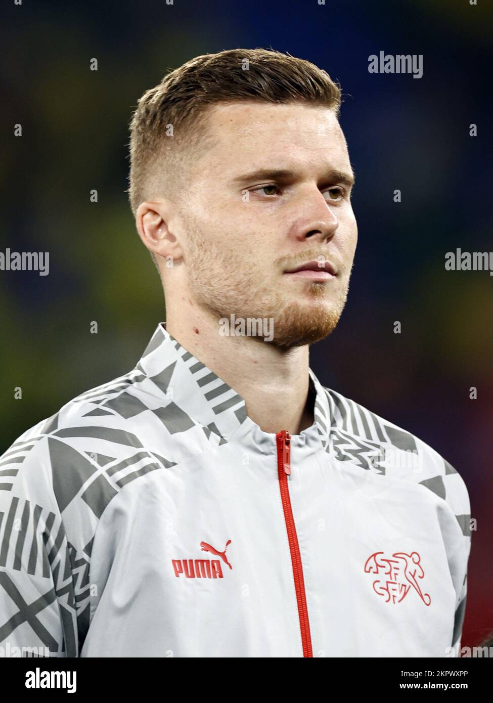 Doha, Qatar. 28th Nov, 2022. DOHA - Nico Elvedi of Switzerland during ...