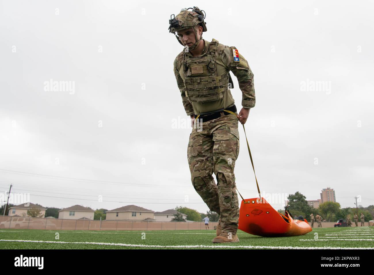 U.S. Air Force Tactical Air Control Party specialist executes a ...
