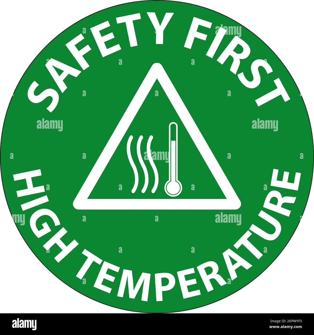 Safety First High temperature symbol and text safety sign Stock Vector ...