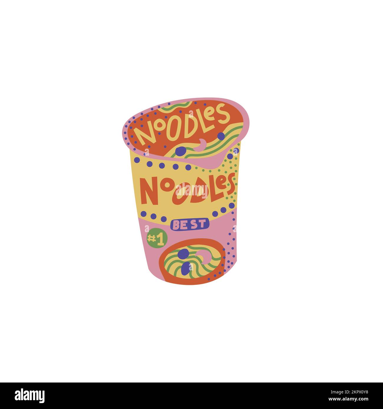 Instant noodles in a cup illustration Stock Vector Image & Art - Alamy