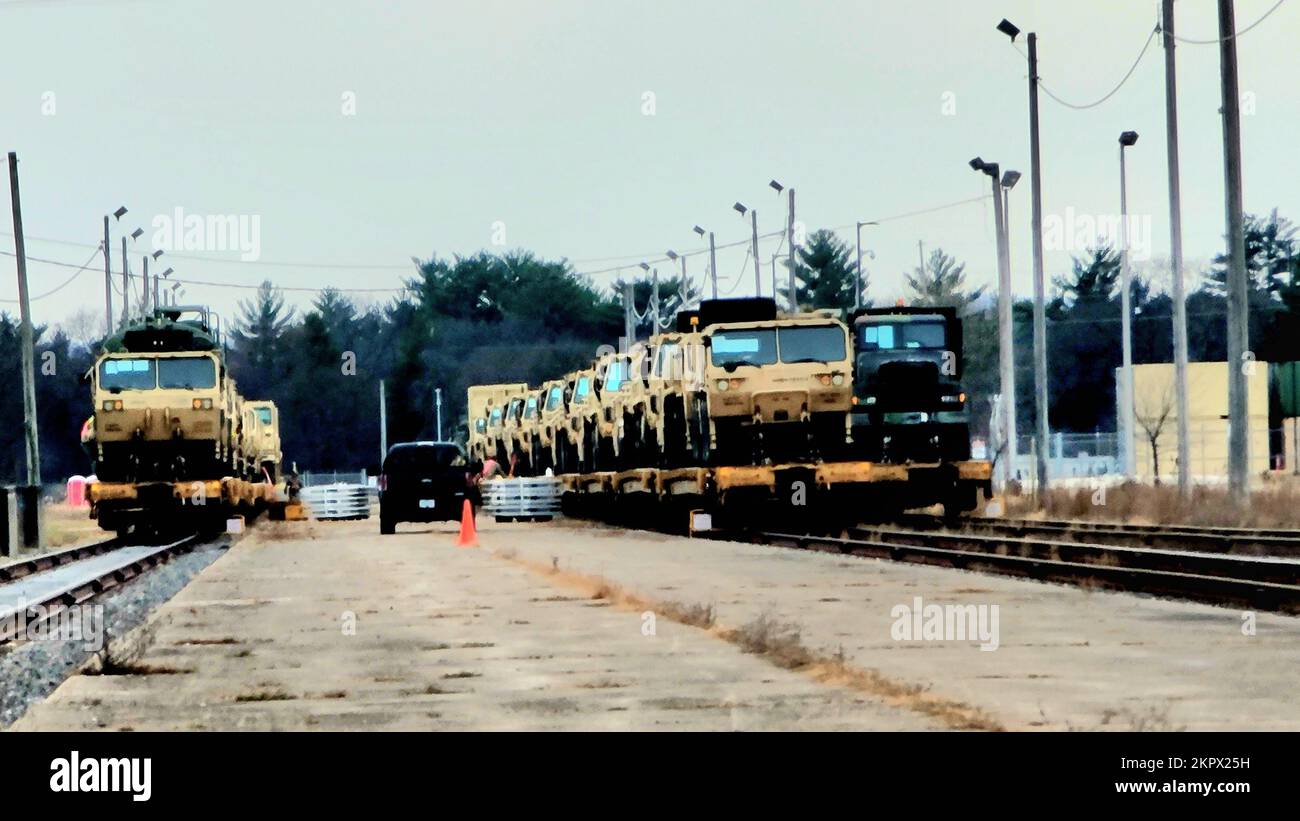 Railcars that were loaded by Soldiers with the Army Reserve’s 411th ...