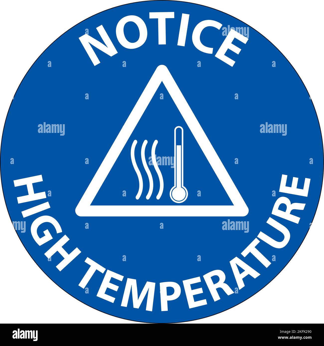 Notice High temperature symbol and text safety sign Stock Vector Image ...