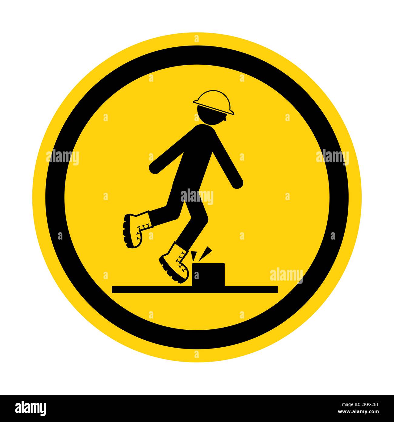 Caution Watch Your Step Sign On White Background Stock Vector Image ...