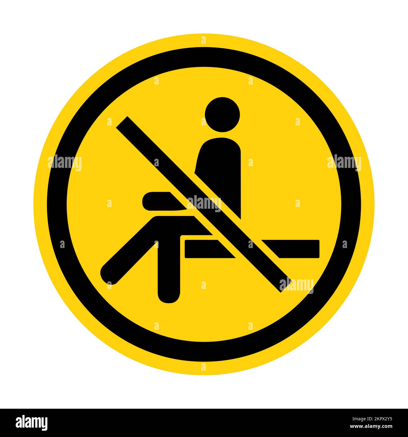 No Sitting Symbol On White Background Stock Vector Image & Art - Alamy