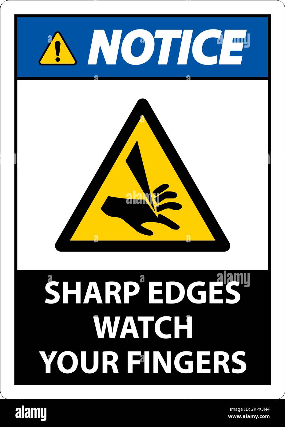 Notice Sharp Edges Watch Your Fingers On White Background Stock Vector ...