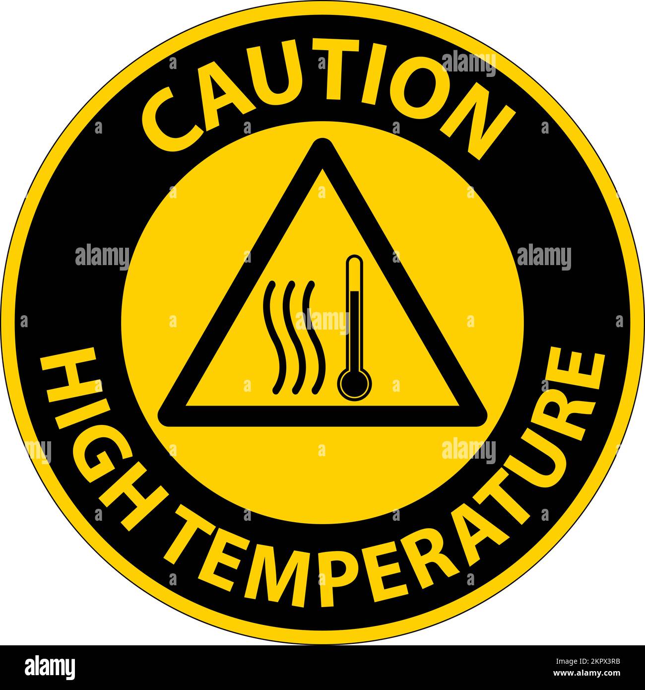 Caution High temperature symbol and text safety sign Stock Vector Image ...