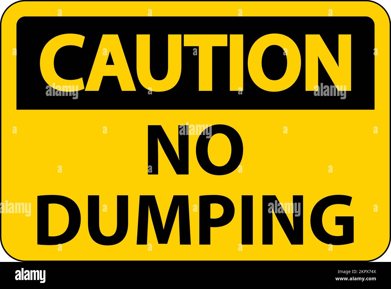 Caution No Dumping Sign On White Background Stock Vector Image & Art ...
